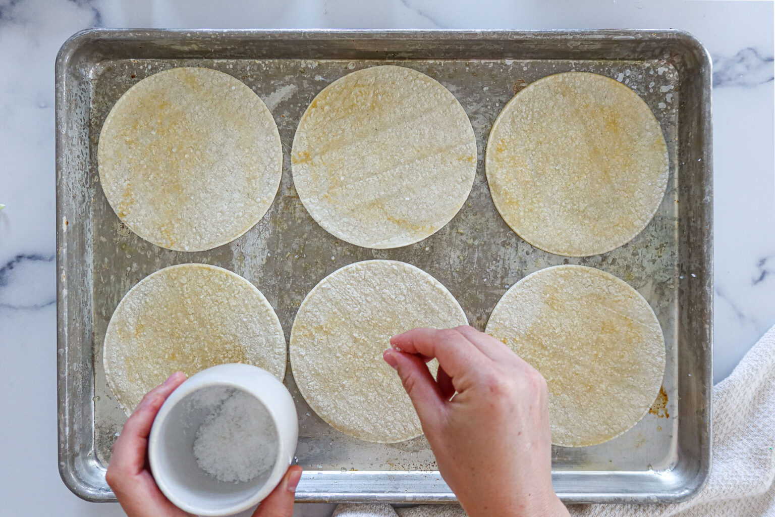 How To Make Baked Tostada Shells - Garlic Salt & Lime