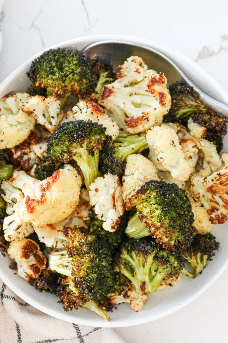 Roasted Broccoli And Cauliflower Recipe (The Easiest Side)!