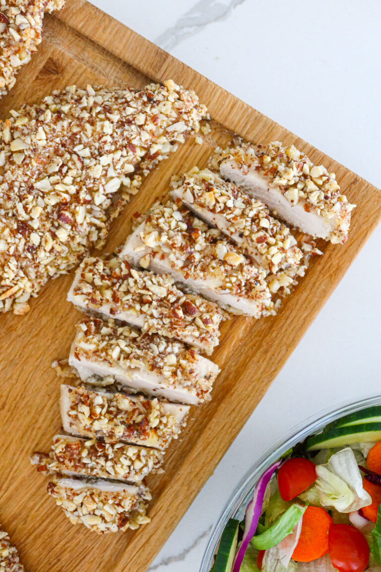 Easy Almond Crusted Chicken Recipe - Garlic Salt & Lime