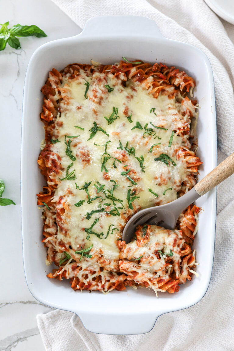Cheesy Ground Beef Pasta Bake - Garlic Salt & Lime
