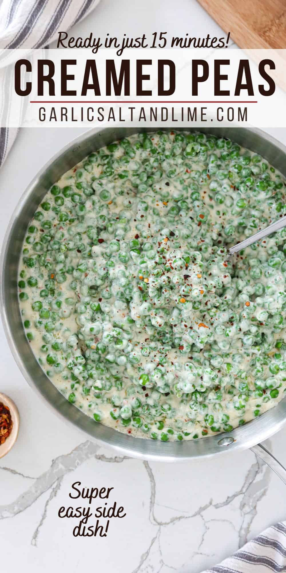Creamed Peas - Garlic Salt & Lime
