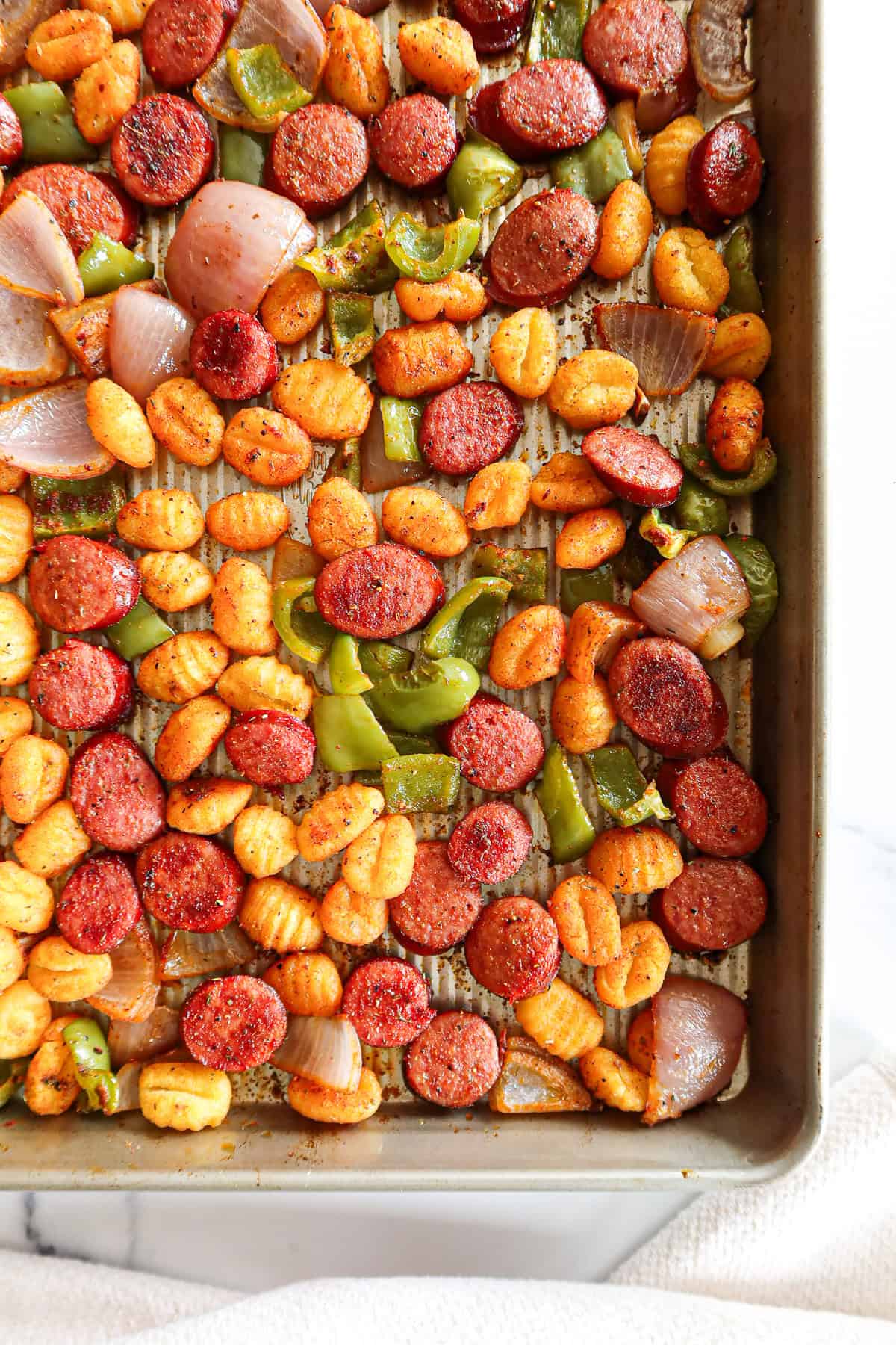 Sheet Pan Sausage And Gnocchi